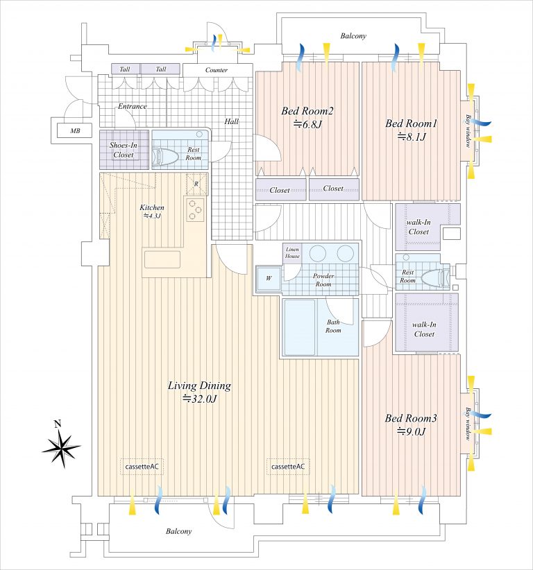 サンクレスト小石川 ゆとりある大型3LDK 東京の高級中古マンション／リノベーションマンションの【mitaina（ミタイナ）】