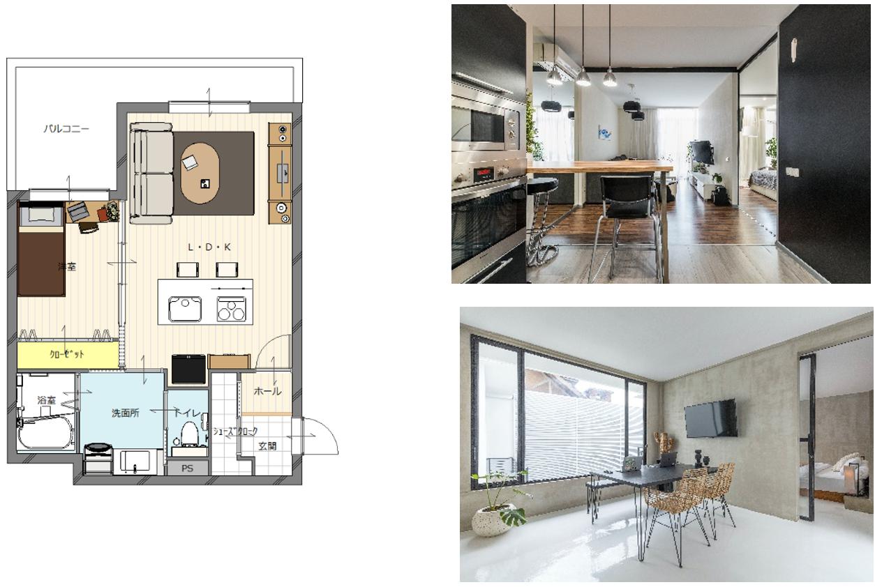 【1LDK・1SLDK間取り・レイアウト術】一人暮らし・二人暮らしのオシャレに住みやすい実例も紹介 - 東京都内の高級中古マンション／リノベーションマンションの購入なら【mitaina（ミタイナ）】