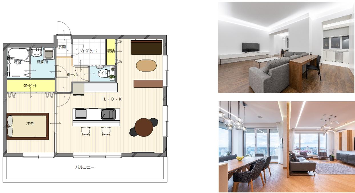 【1LDK・1SLDK間取り・レイアウト術】一人暮らし・二人暮らしのオシャレに住みやすい実例も紹介 - 東京都内の高級中古マンション／リノベーションマンションの購入なら【mitaina（ミタイナ）】