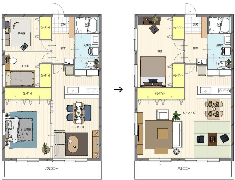 おしゃれで快適な3LDKの間取りで暮らす！ライフスタイル別の間取りやレイアウト・物件選びのコツまで徹底解説 - 東京都内の高級中古マンション／リノベーションマンションの購入なら【mitaina ...