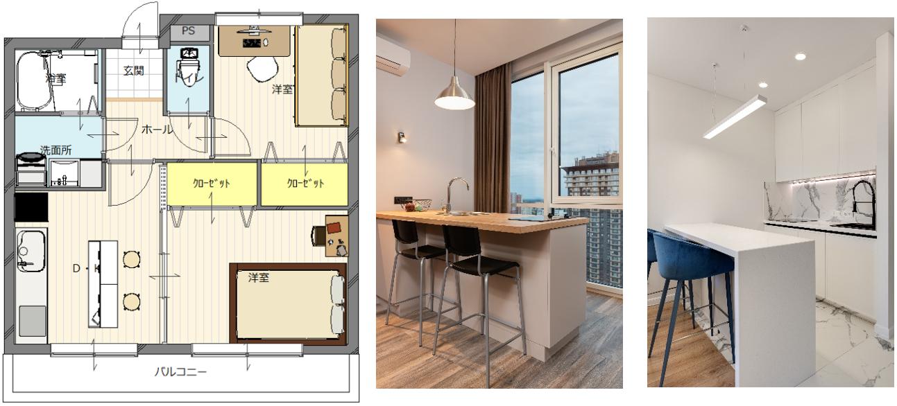 2DKのレイアウト・間取り｜一人暮らしにも二人暮らしにも最適なプランをご紹介 - 東京都内の高級中古マンション／リノベーションマンションの購入なら【mitaina（ミタイナ）】