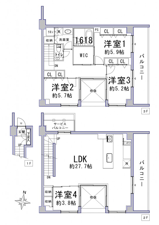 オープンレジデンス御殿山 由緒ある邸宅地に佇む、メゾネットタイプの大型4LDK 東京の高級中古マンション／リノベーションマンションの【mitaina（ミタイナ）】