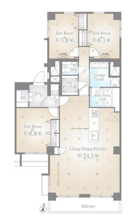 ストークマンション目黒 100㎡超！収納豊富な大型3LDK 東京の高級中古マンション／リノベーションマンションの【mitaina（ミタイナ）】