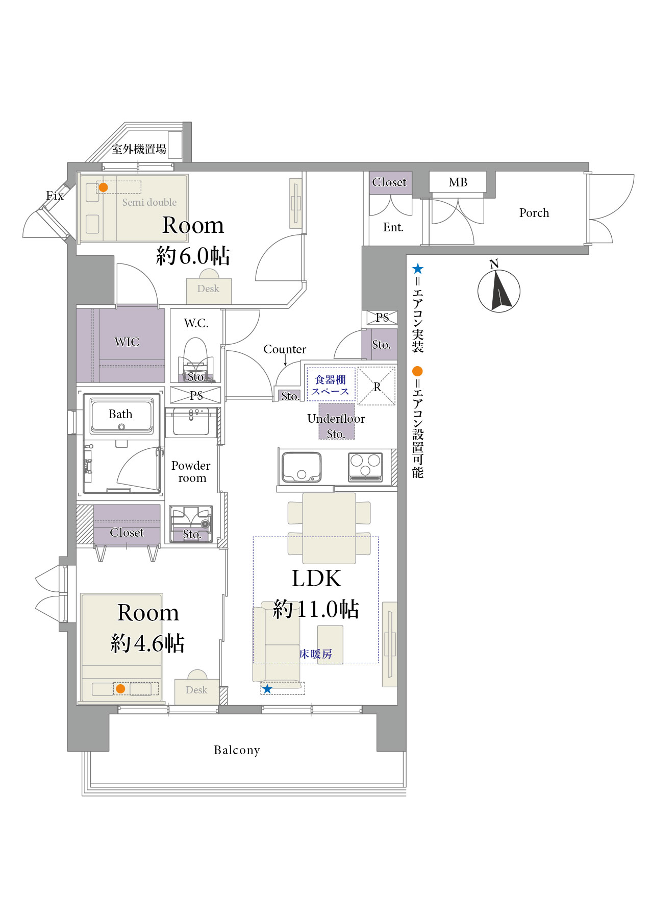 ベネヴィータ市ヶ谷銀杏坂 山手の高台「市谷」に佇む、南向きの2LDK 東京の高級中古マンション／リノベーションマンションの【mitaina（ミタイナ）】