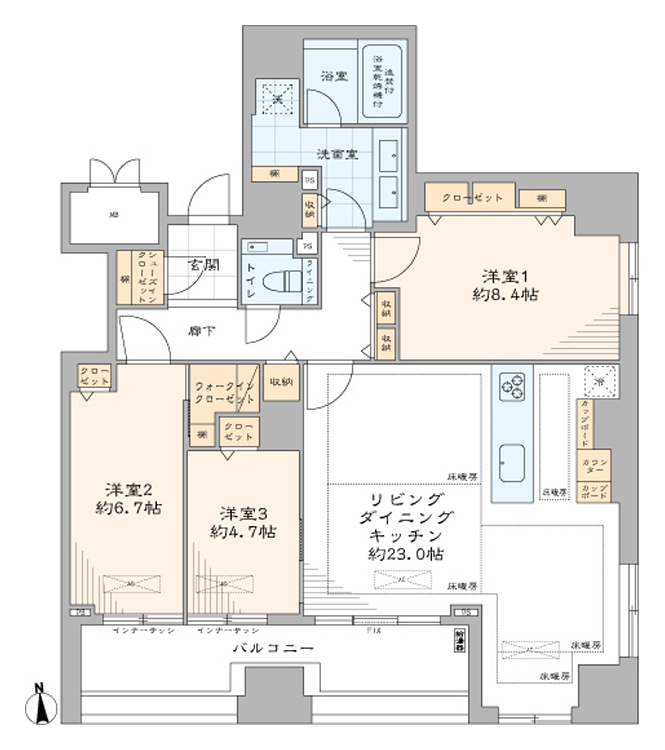 パークハウス芝タワー 大規模タワーマンションの100㎡超3LDK 東京の高級中古マンション／リノベーションマンションの【mitaina（ミタイナ）】