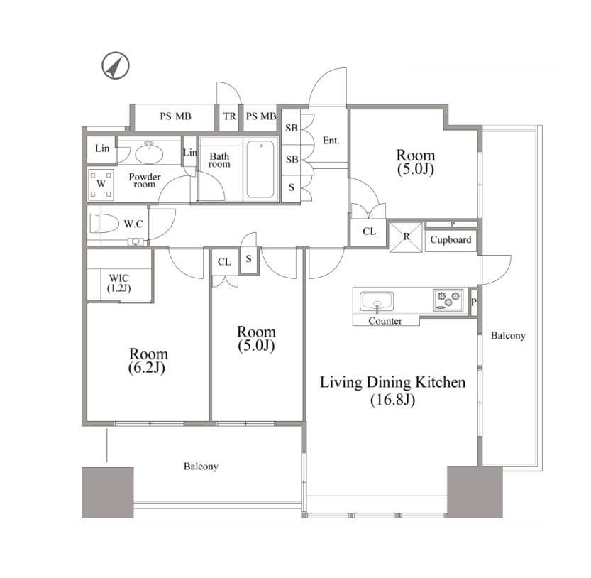 パークコート千代田富士見ザ・タワー 大規模タワーレジデンスの2面バルコニー付3LDK 東京の高級中古マンション／リノベーションマンションの【mitaina（ミタイナ）】