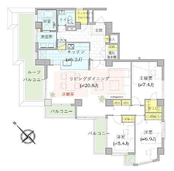 ライオンズマンション小石川台 窓に囲まれた110㎡超えの3LDK 東京の高級中古マンション／リノベーションマンションの【mitaina（ミタイナ）】