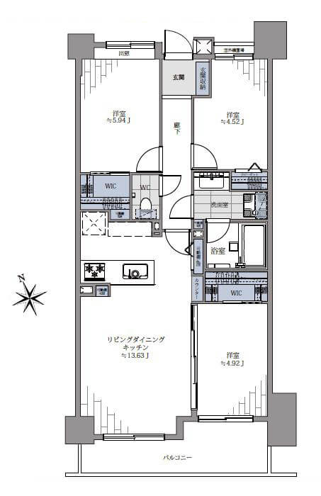 アトラスアリーナ神楽坂 WICが2つもあって、すっきりと暮らせる3LDK 東京の高級中古マンション／リノベーションマンションの【mitaina（ミタイナ）】