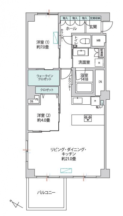 赤坂パインクレスト 都心の利便性と豊かな自然を享受、83㎡のゆとりある2LDK 東京の高級中古マンション／リノベーションマンションの【mitaina（ミタイナ）】