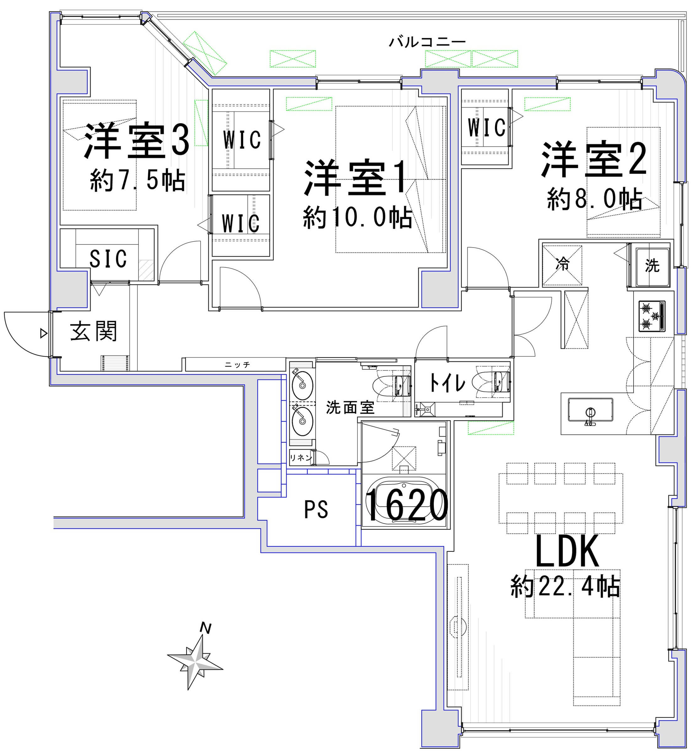 市ヶ谷ヒルハウス 約110㎡の3LDKでゆったり暮らす 東京の高級中古マンション／リノベーションマンションの【mitaina（ミタイナ）】