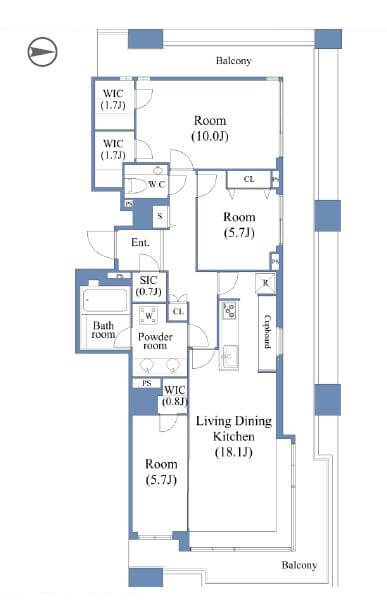 東京パークタワー 最上階角部屋！眺望良好な100㎡超えの3LDK 東京の高級中古マンション／リノベーションマンションの【mitaina（ミタイナ）】