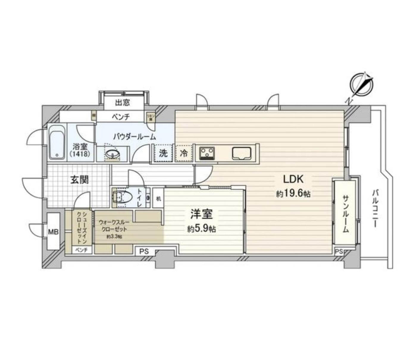 北参道ダイヤモンドパレス 家具付き物件、収納充実のゆとりある1LDK 東京の高級中古マンション／リノベーションマンションの【mitaina（ミタイナ）】