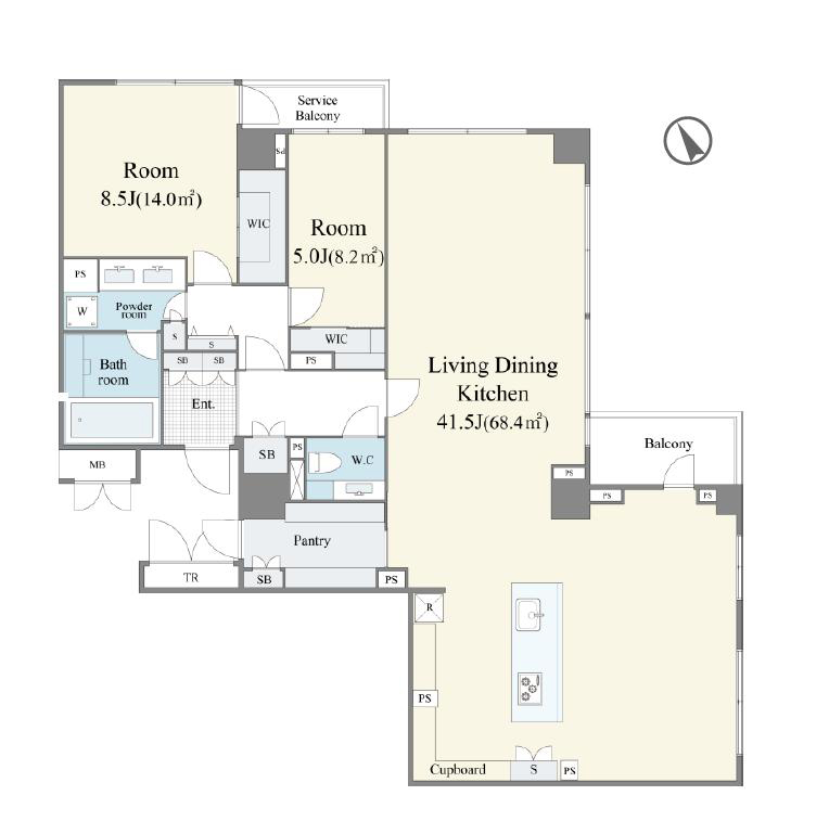 ベルクレール神楽坂 東南角部屋、三面採光の明るい2SLDK 東京の高級中古マンション／リノベーションマンションの【mitaina（ミタイナ）】