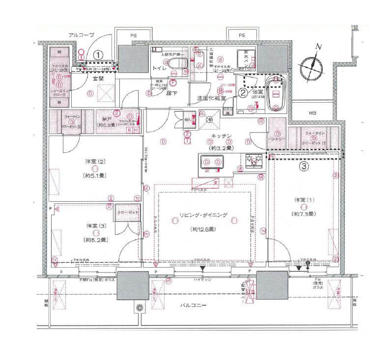 プラウドタワー目黒MARC 南東向きの23階3LDK、家族の会話が増えるあたたかい住まい 東京の高級中古マンション／リノベーションマンションの【mitaina（ミタイナ）】